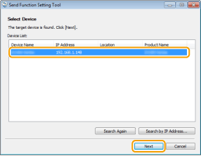 Activating the Send Setting Utility
