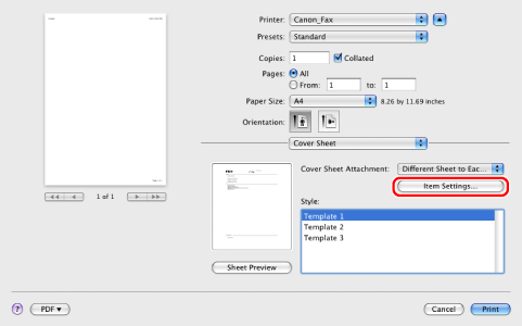 Attaching a Cover Sheet