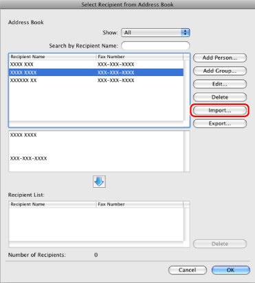 Importing an Address Book