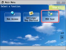 Send Features of the WSD Scan
