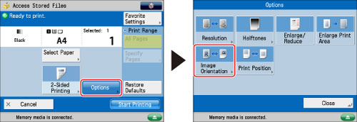 Setting the Print Orientation