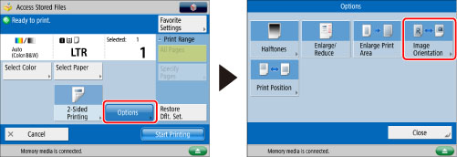 Setting the Print Orientation