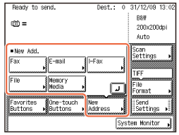 Sending a Document (E-mail, I-fax, File Server, and USB Memory Media ...