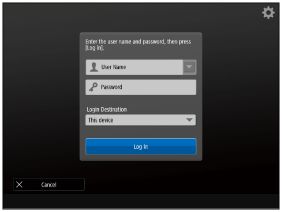 Confirming the Login Method and Usage Restrictions on the Touch Panel ...