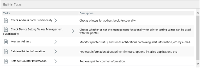 Configuring the Built-in Tasks