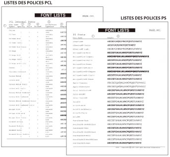 Vérification des types de polices disponibles dans les listes des polices