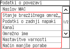 Preverjanje stanja in nastavitev omrežja