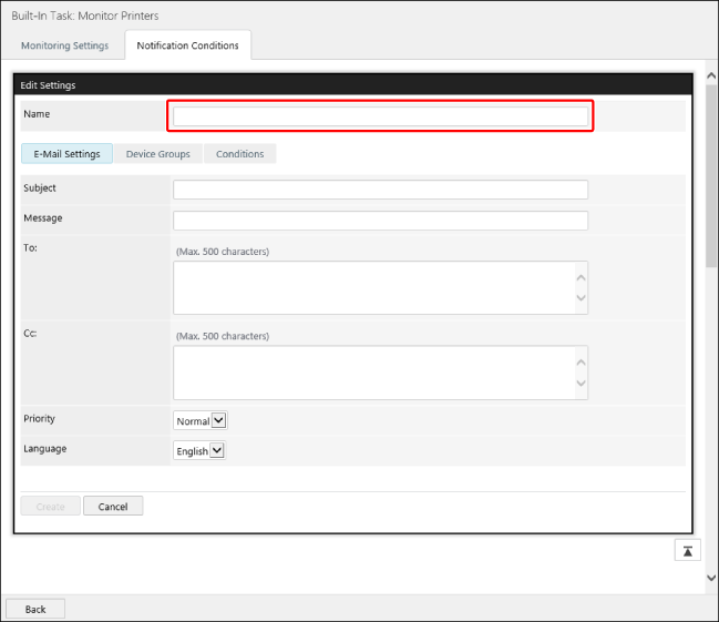 Sending Notification for Printer Monitoring Results