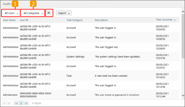 Outputting an Audit Log