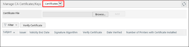 Managing Printer Certificates